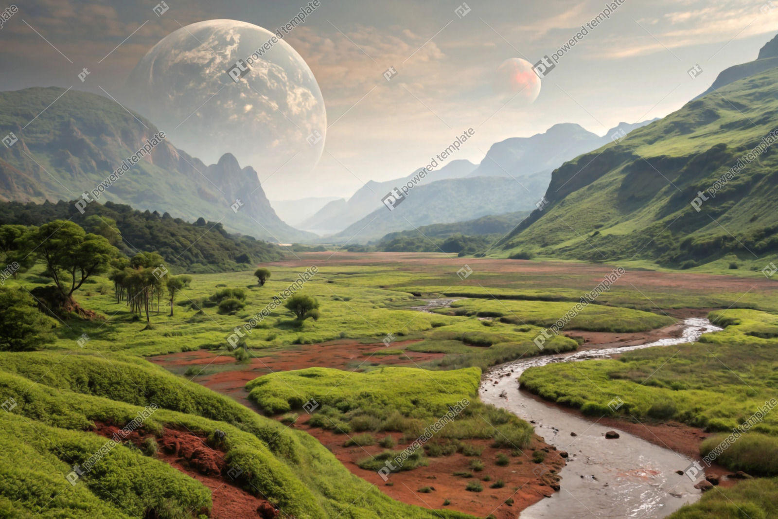 Mars-inspired Landscape with Earth-like Elements | AI Image | Photo ...