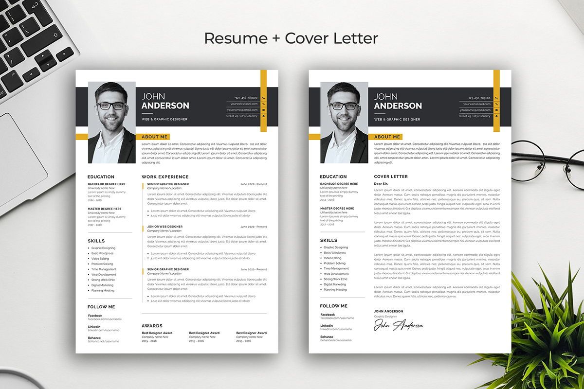 Job Resume Template Word | Modele de CV | Abdul Studio | 146060 ...