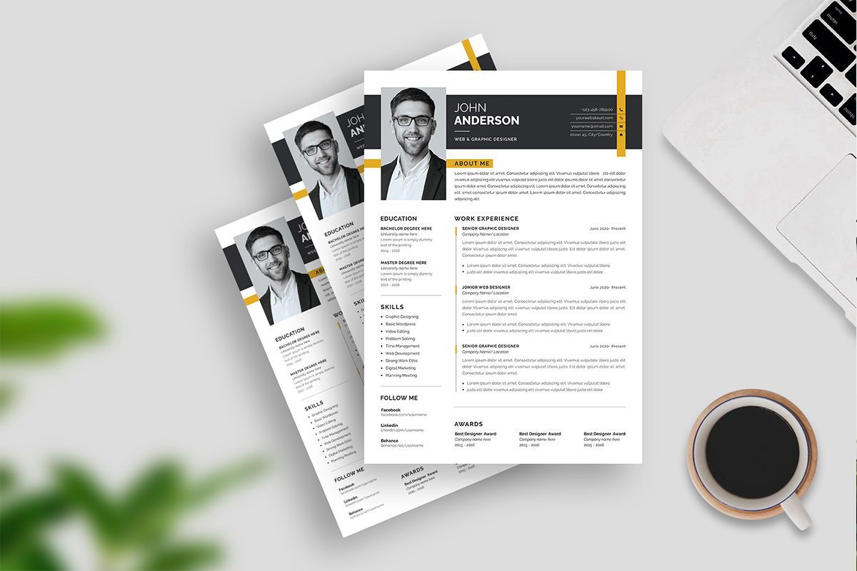 Job Resume Template Word | Resume Template | Abdul Studio | 146060 ...
