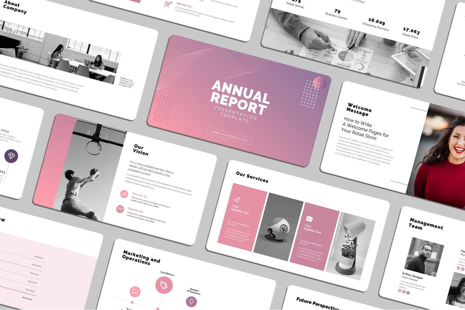 Annual Report Google Slides Presentation Template | Presentation Template 147878