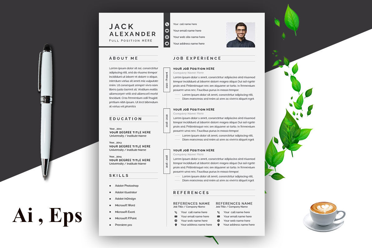 Simple Elegant Resume | Resume Template | Resumepage | 147926 ...