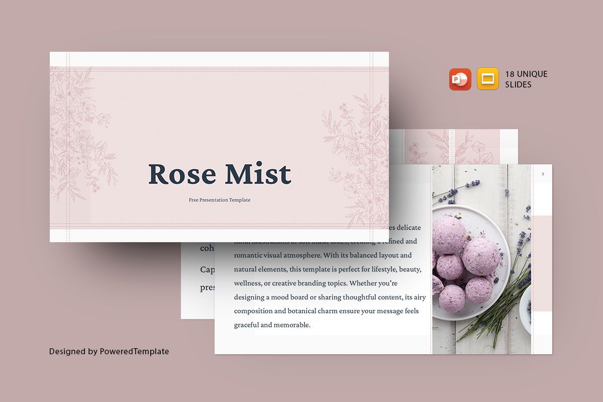 Rose Mist Free Presentation Template - Free Presentation Template for ...