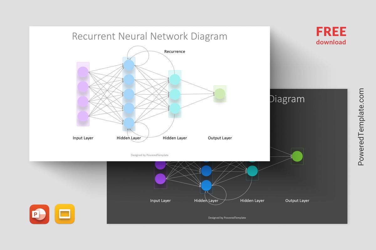 Free Recurrent Neural Network Diagram for Presentations - Modelo de ...