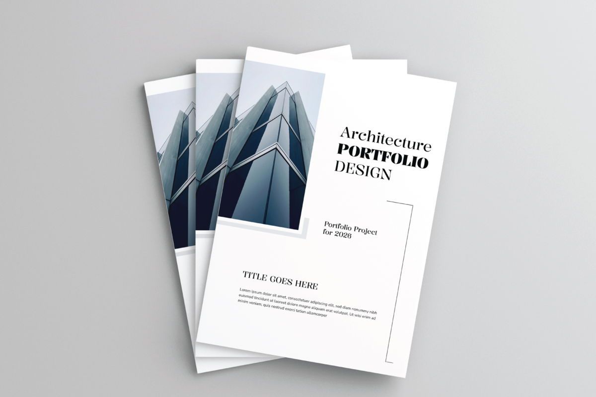 Minimal Architecture Portfolio Template 12 Pages Layout A4 Print Ready ...