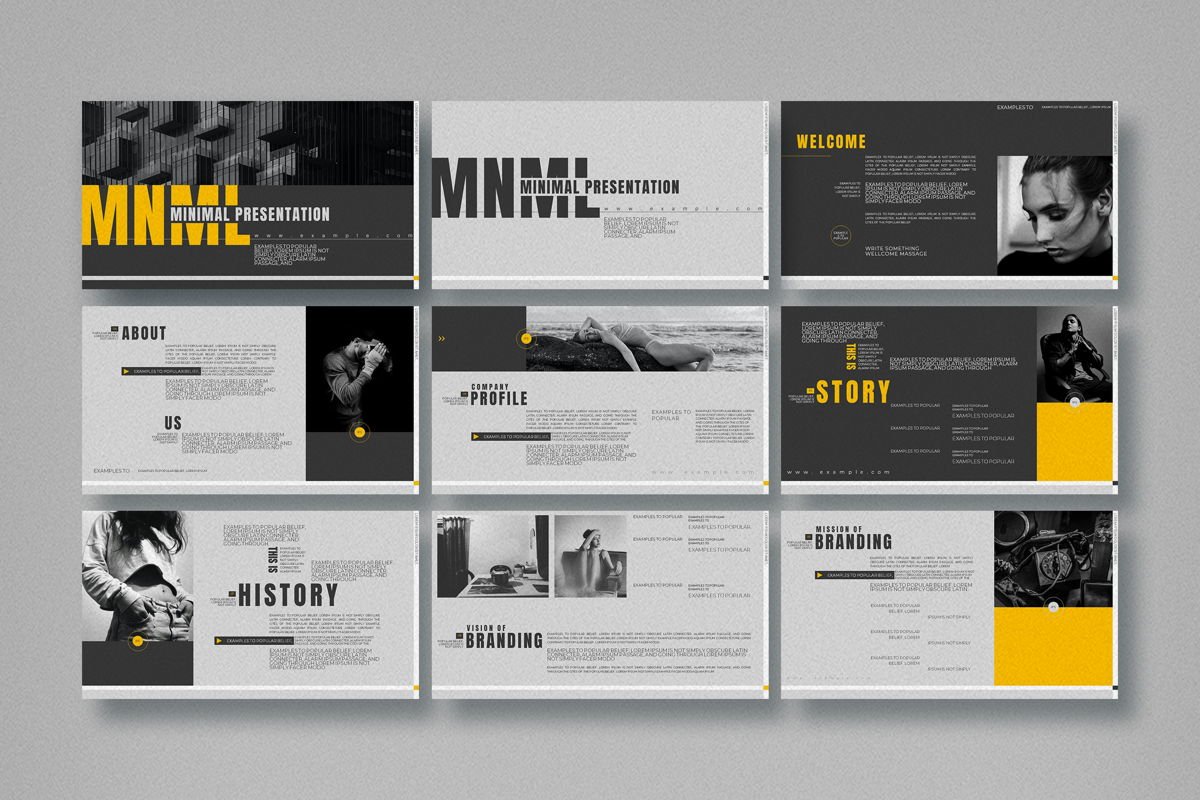 Minimal Google Slides Presentation Template door Artistic op ...