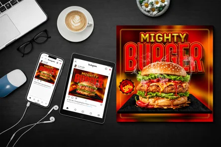 21 burger ayam Template Grafis Gratis | PoweredTemplate.com