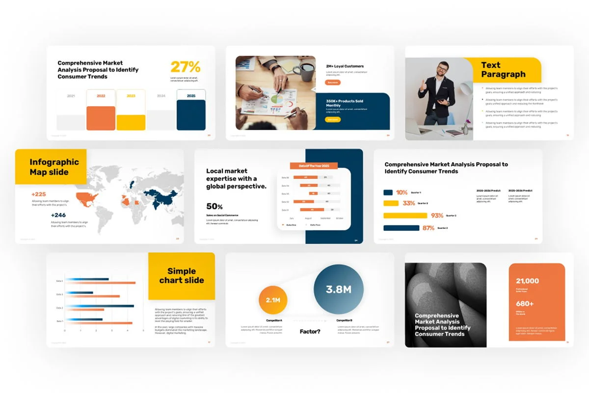 PoweredTemplate の Brandearth による Marketing Research Proposal PowerPoint ...