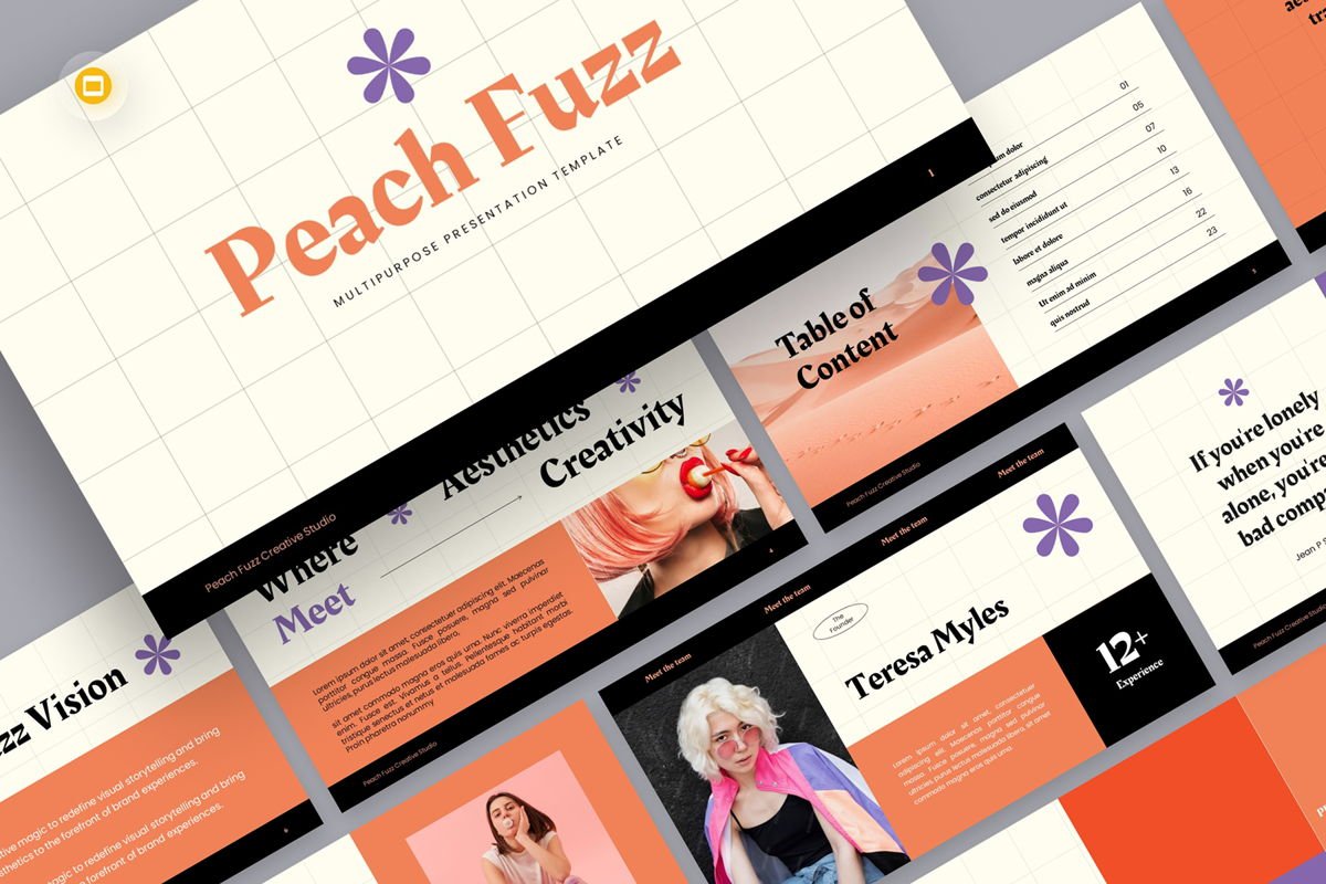 Peach Fuzz - Color of The Years Google Slide oleh Catalystco Studio di ...