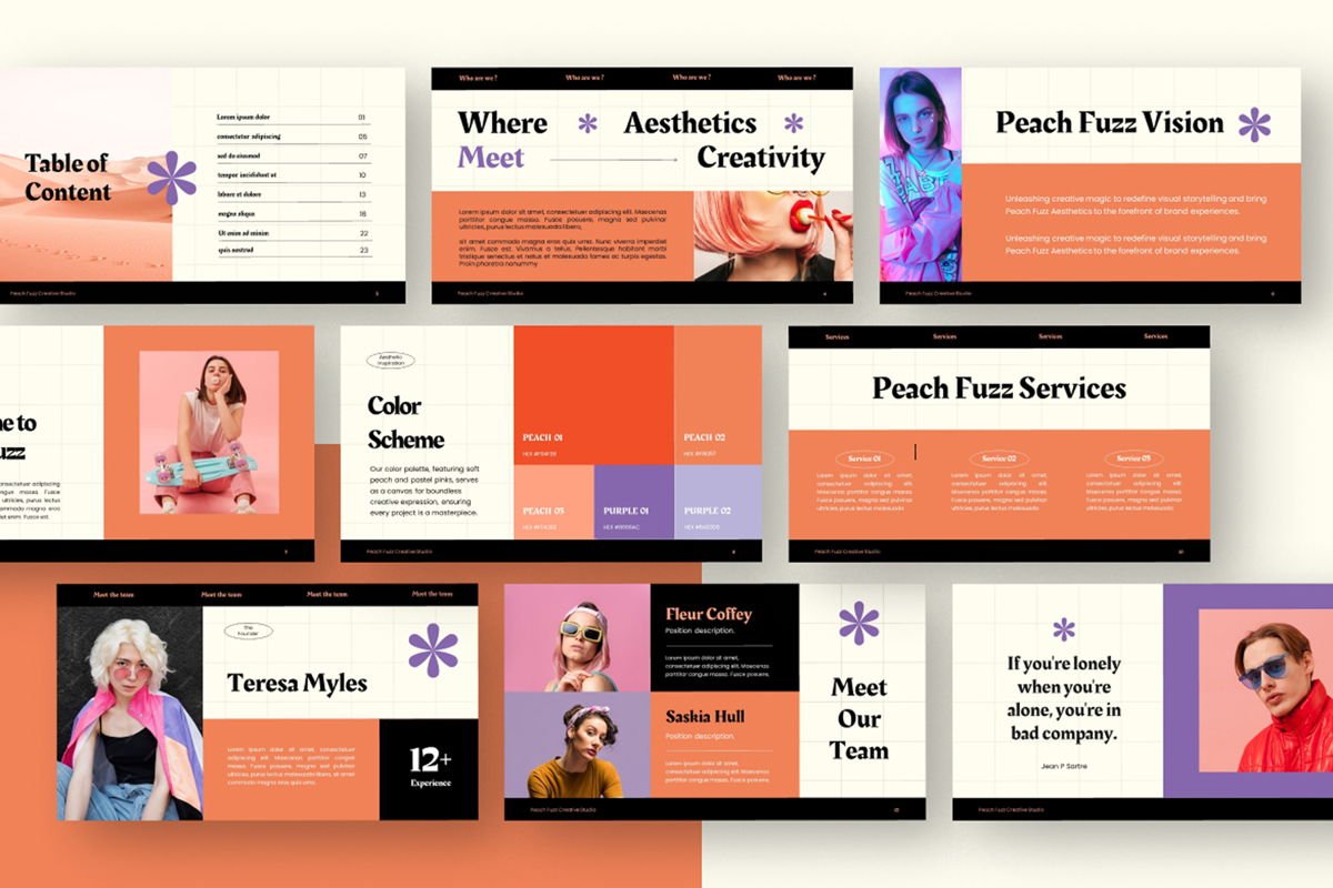 Peach Fuzz - Color of The Years Google Slide di Catalystco Studio su ...