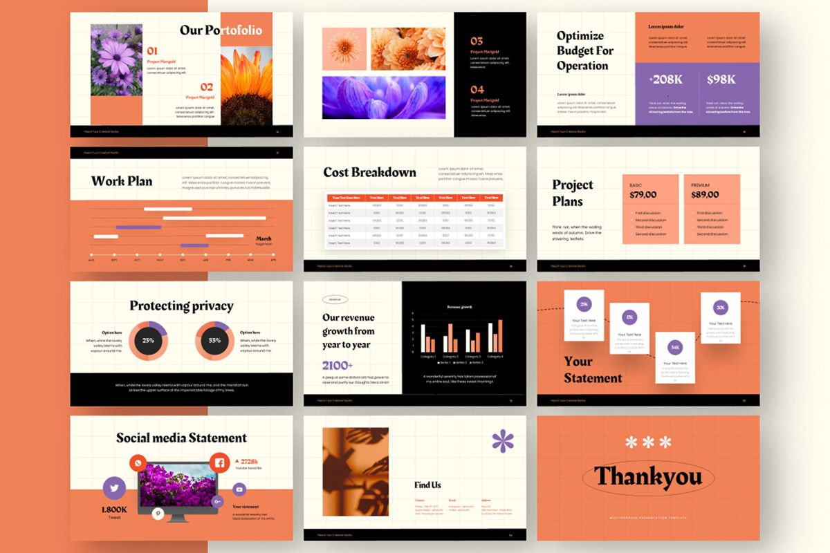 Peach Fuzz - Color of The Years Google Slide oleh Catalystco Studio di ...