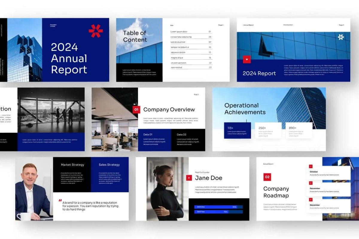 Annual Report CT - Google Slide di Catalystco Studio su PoweredTemplate ...