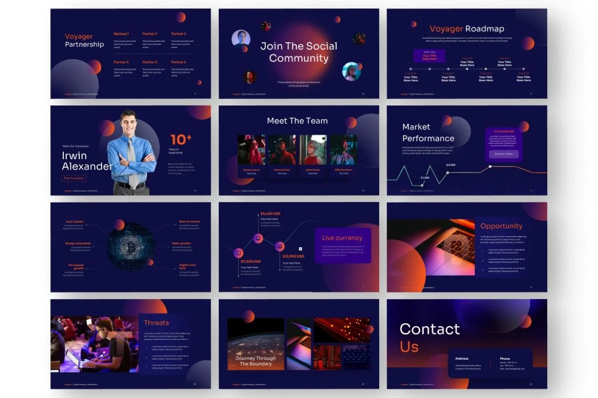 Blurs and Gradients - Google Slide von Catalystco Studio auf ...