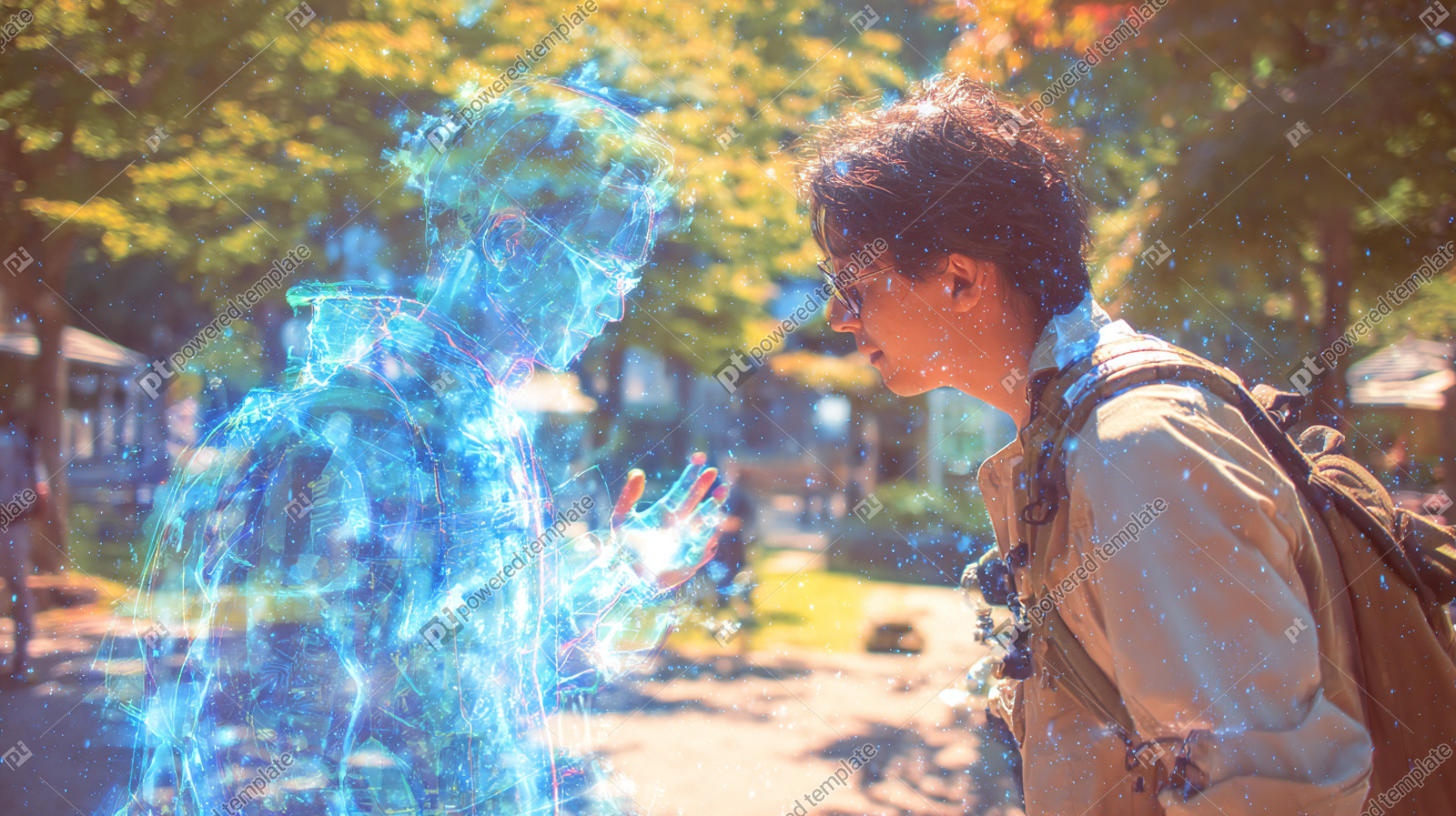 Digital Self-Reflection in a Serene Outdoor Setting | AI Image ...