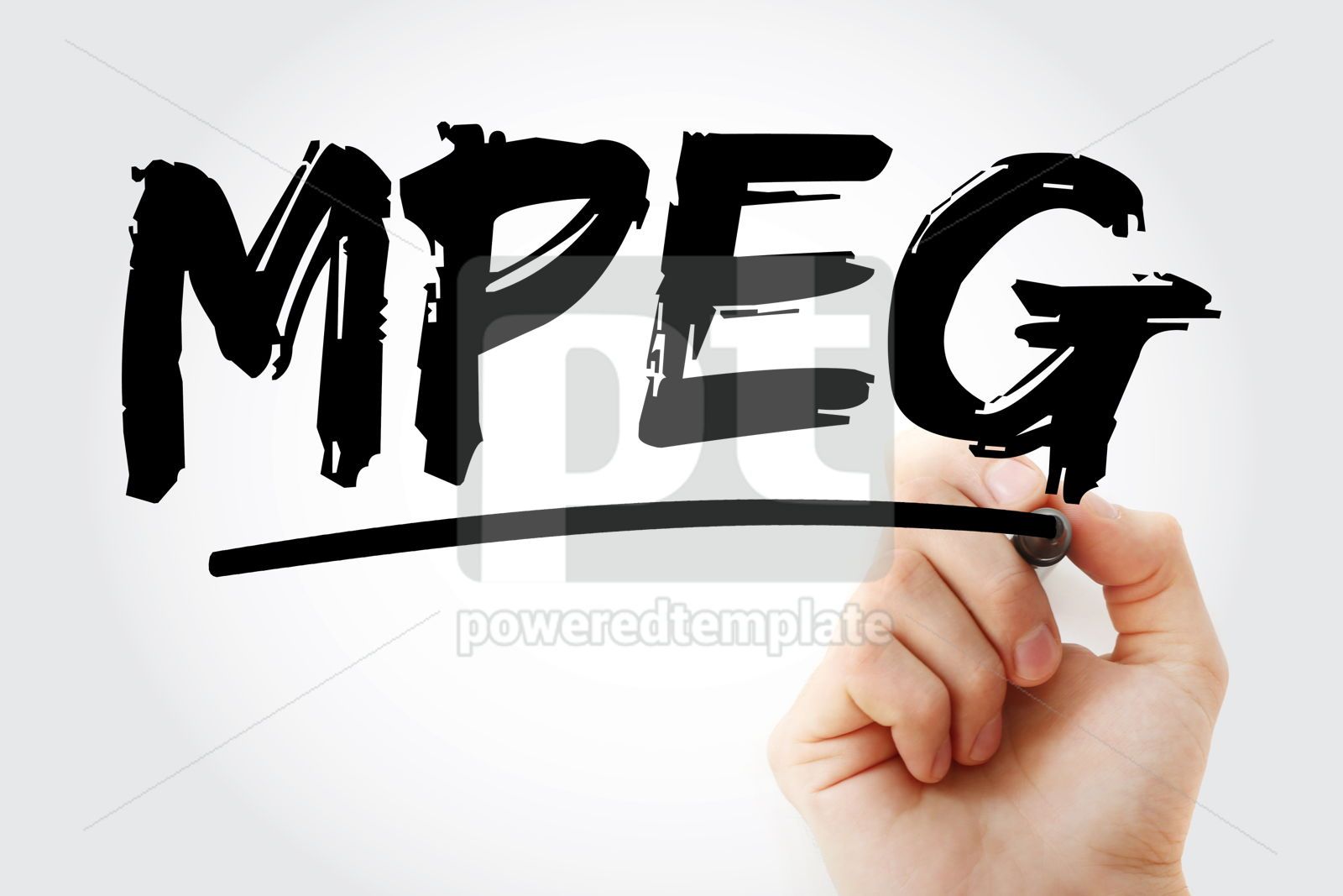 MPEG - Moving Picture Experts Group acronym with marker concept Photo 80403