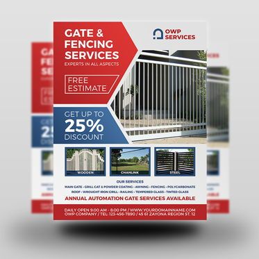Fence and Gates Services Flyer Template | Flyer | OWPictures | 81640 ...