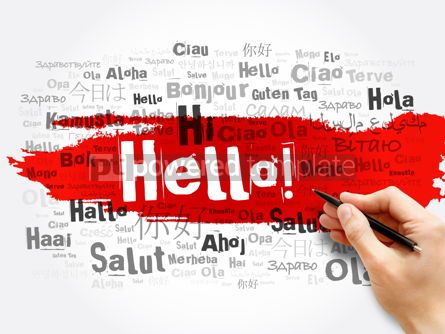 Hello word cloud in different languages Stock Photo 82616