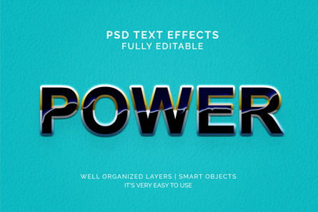 Power 3D Layer Style Text Effect | Layer Styles | VectorRiver | 87141 | PoweredTemplate.com
