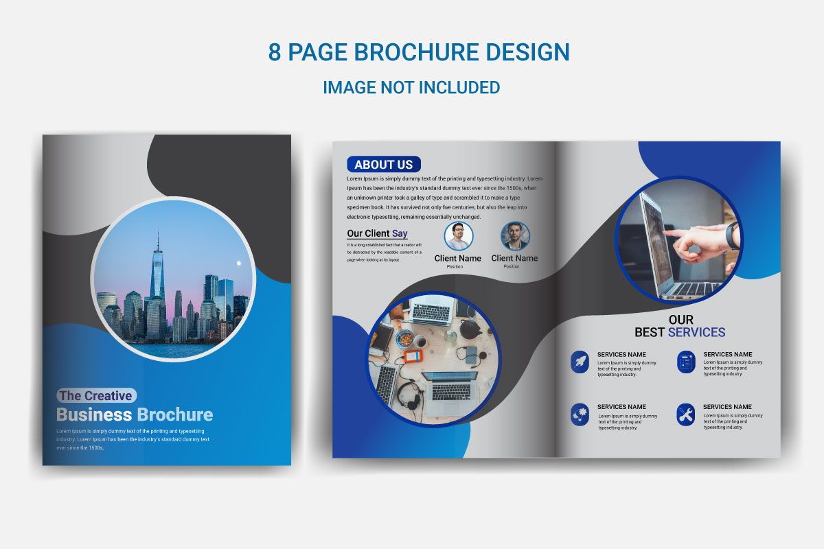 Business A4 Brochure Template Or 4 Page Corporate Brochure Design 