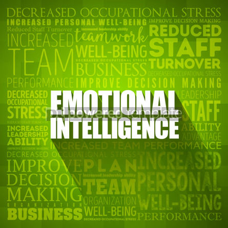 Emotional Intelligence Word Cloud Collage Business Concept Back正版照片94269