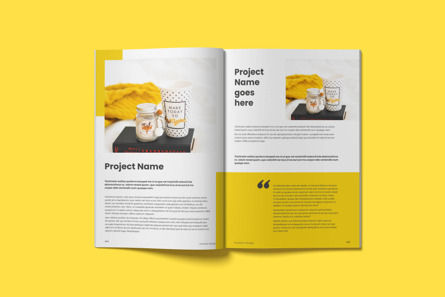 Multipurpose Yellow Portfolio Template Design | Brochure | Graphic ...