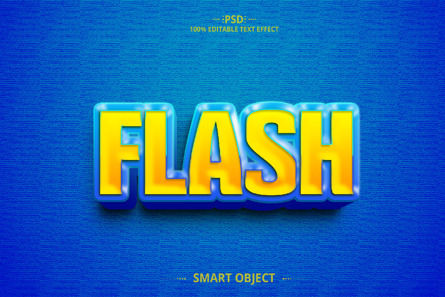 Flash Creative Text Effect Design 3D PSD File | 图层样式 | lsvect | 95498 ...