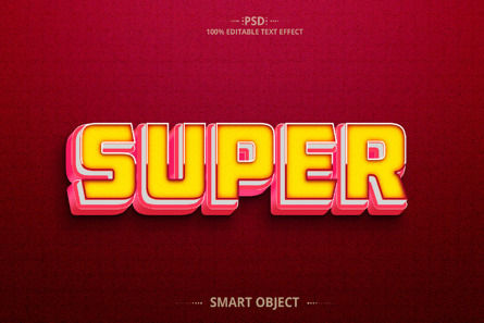 Super 3D PSD Text Effect Design | Gaya Lapisan | lsvect | 95612 ...
