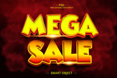 Mega Sale Best Psd Text Effect Design | 图层样式 | lsvect | 95728 ...