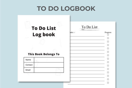 To Do List Logbook KDP Interior Vector | Stationery | iftikharalam ...
