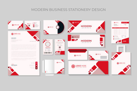 Premium Modern Corporate Luxury Business Stationery Set Template Vector ...